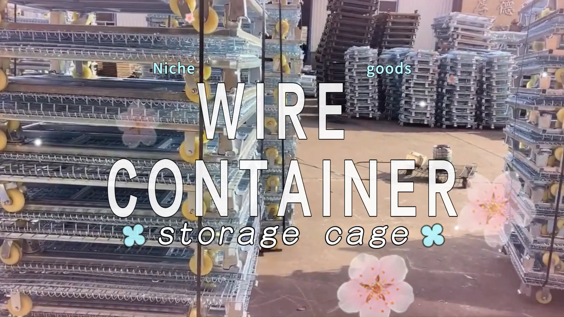 Collapsible Shipping Cage Wire Mesh Security Container Cage With Wheels ...