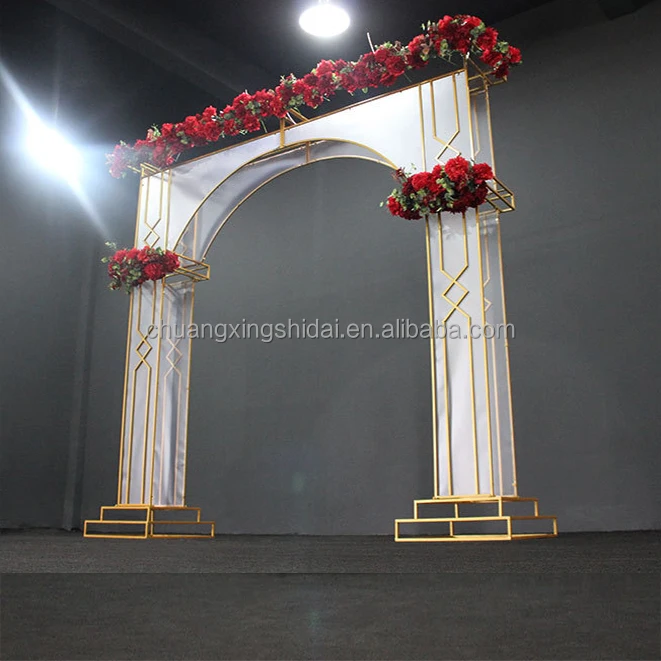 White Elegant Metal Wedding Arch Backdrop Design| Alibaba.com