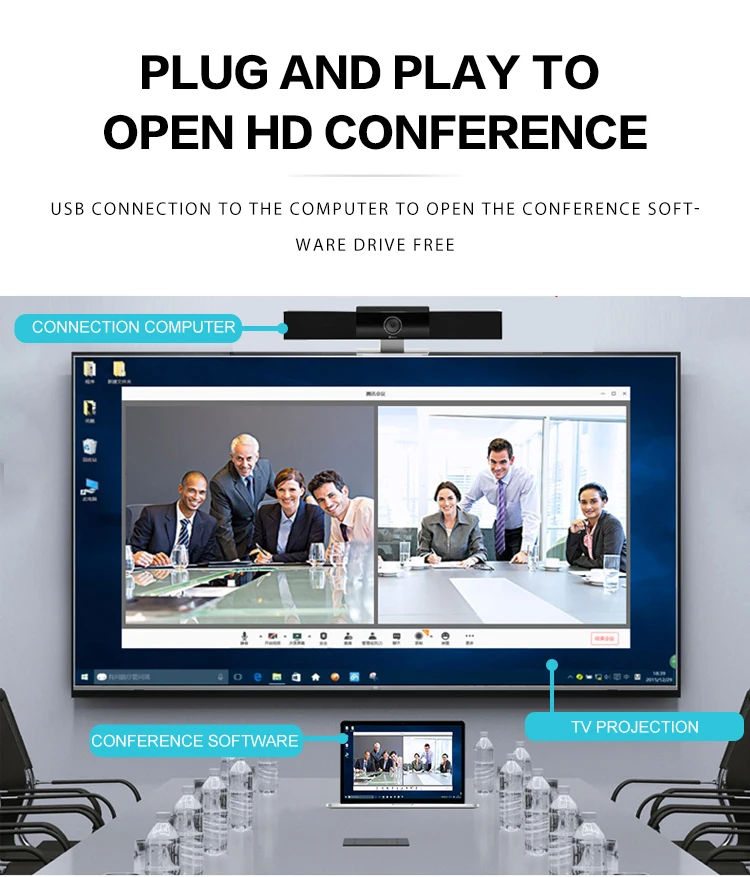 Advanced Microphone Design Two-way Stereo Speakers 4k Video Studio ...