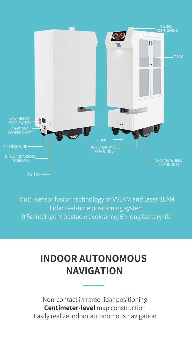 Small Delivery Robot Electric Intelligent Commercial Delivery Waiter ...