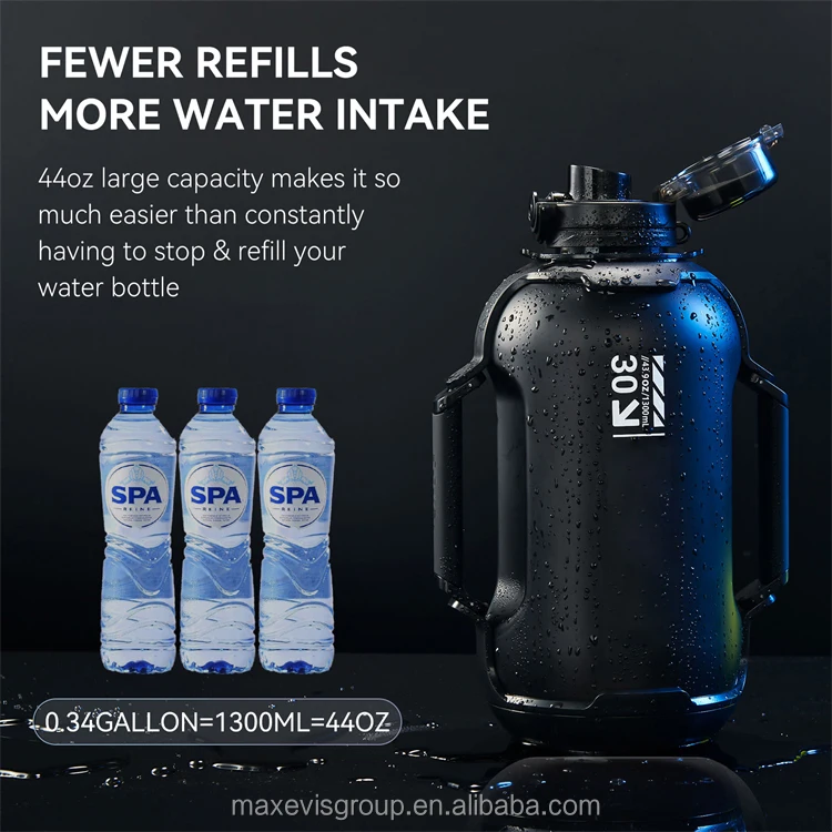 Maxevis 44oz Sports Water Bottles - Track Intake with App
