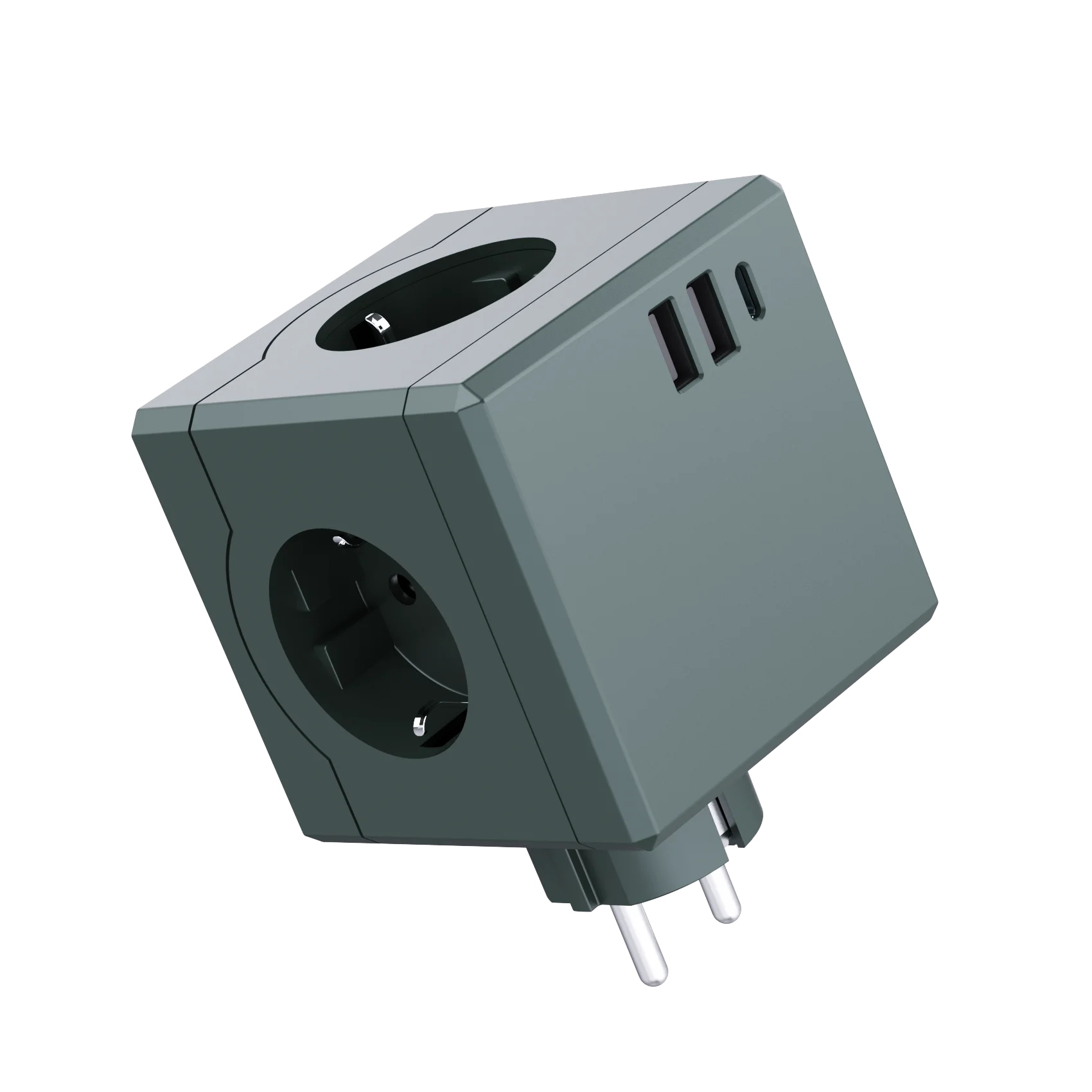 Alibaba.com: EU Cube Adapter 250V/16A with 3 AC outlets, 2 USB-A and 1 ...