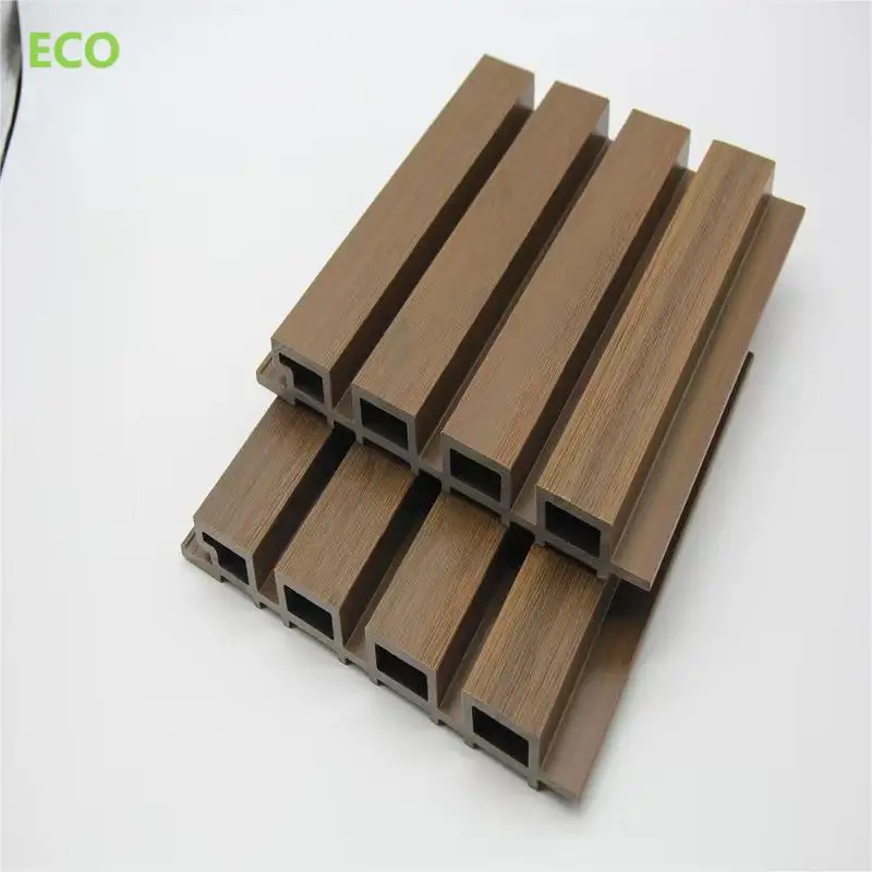 Outdoor Decor Wood Plastic Composite Wpc Coating Cladding Fluted Wall ...