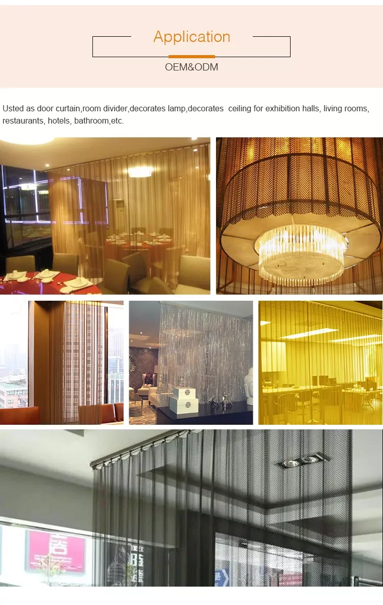 Decorative Coiled Wire Fabric Fabric Coil/metal Mesh Curtain For Home ...