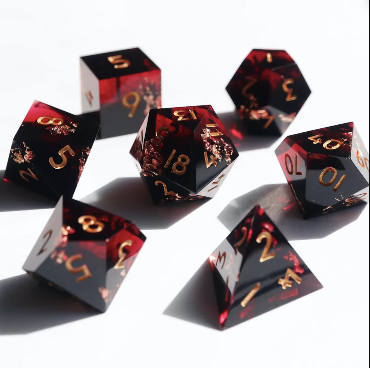 Handmade Polyhedral Dnd Dice Set - Customizable 7 Pieces Oem