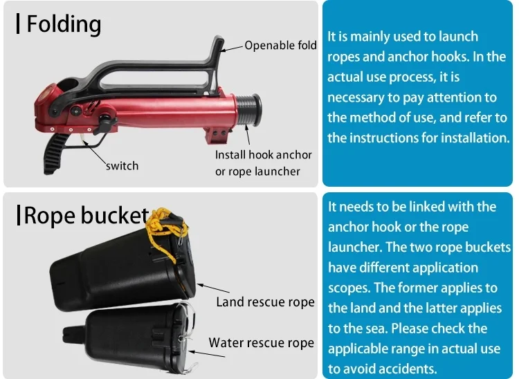 ODETOOLS Rescue Lifesaving Equipment - Emergency Pneumatic Line Thrower