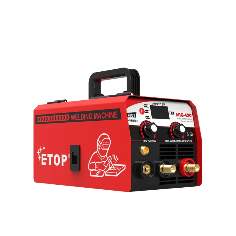 Etop 220v 1kg Mig/mma Full Set Accessories Gasless Inverter Welding ...
