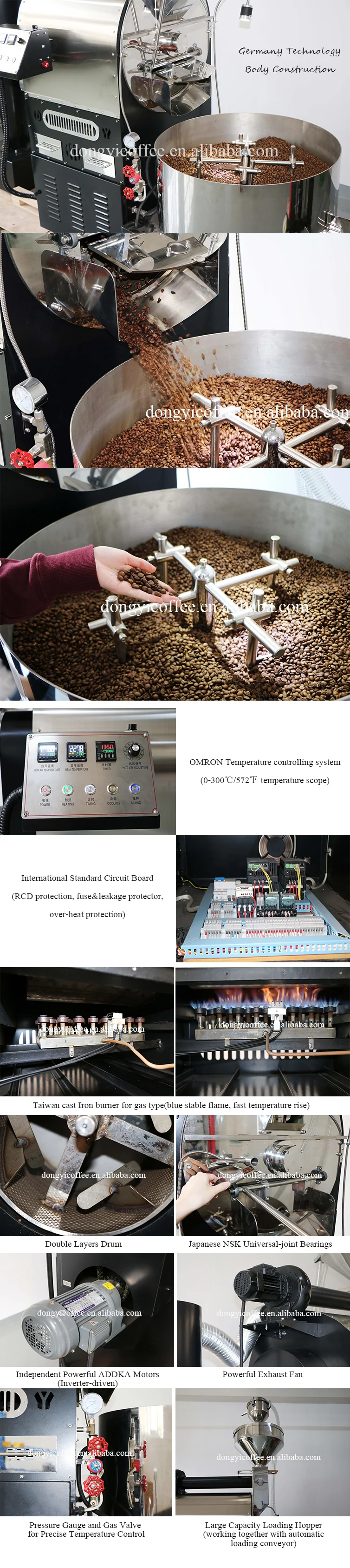 Topper 20kg Coffee Roaster Machine,Gas Powered Coffee Bean Roasting ...