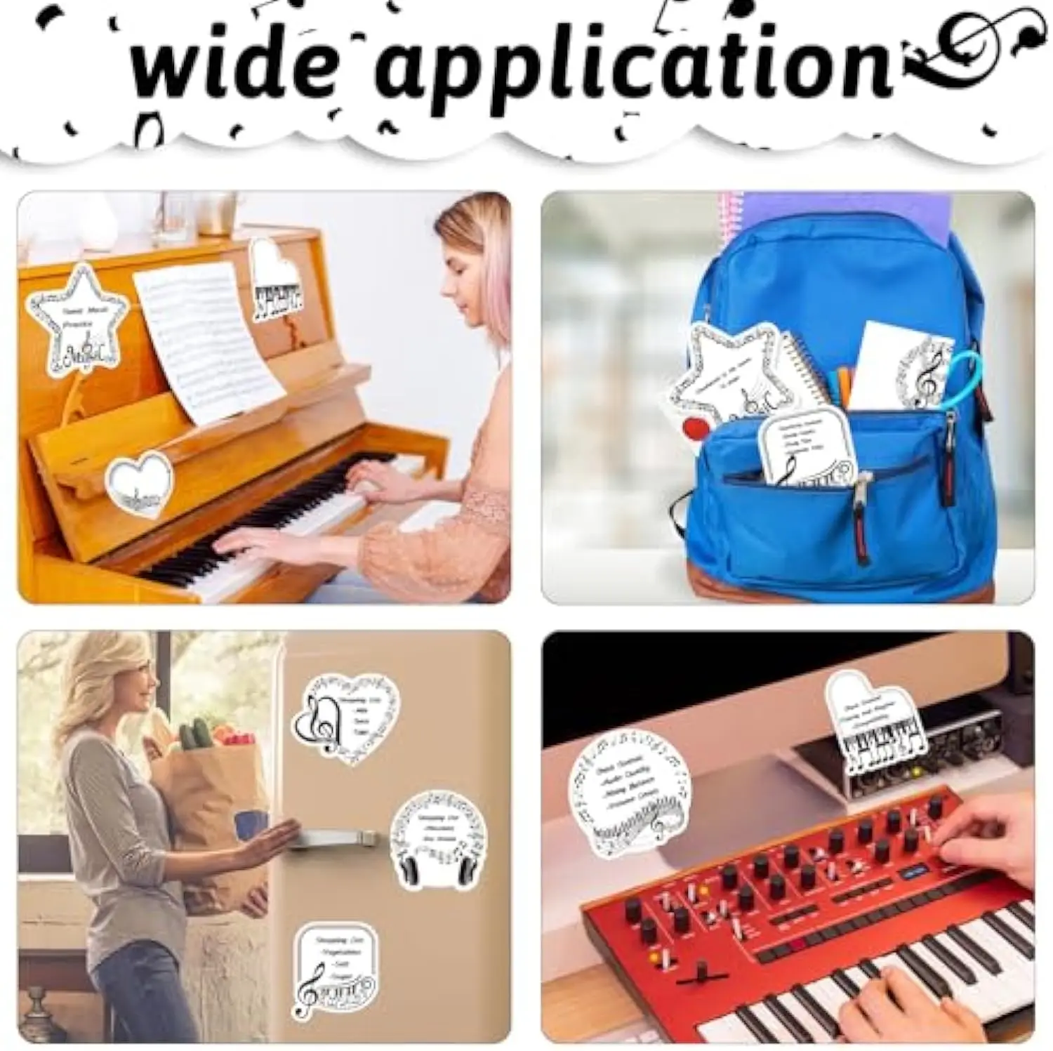 Customizable LOGO Musical Themed Shape Sticky Note Pads