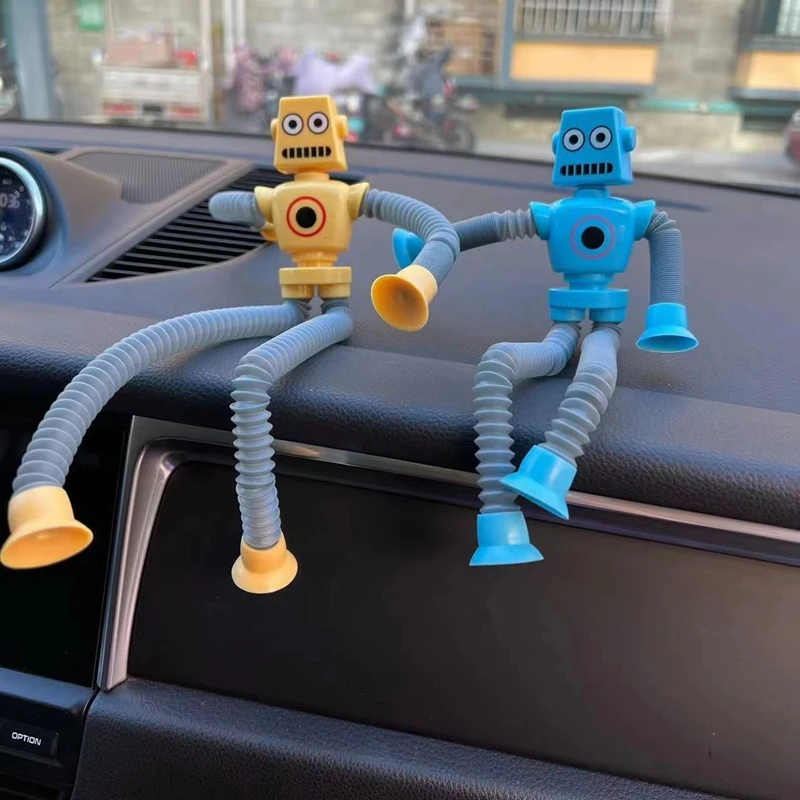 Suction Cup Variable Robot Toy Cute Telescopic Giraffe Decompression ...