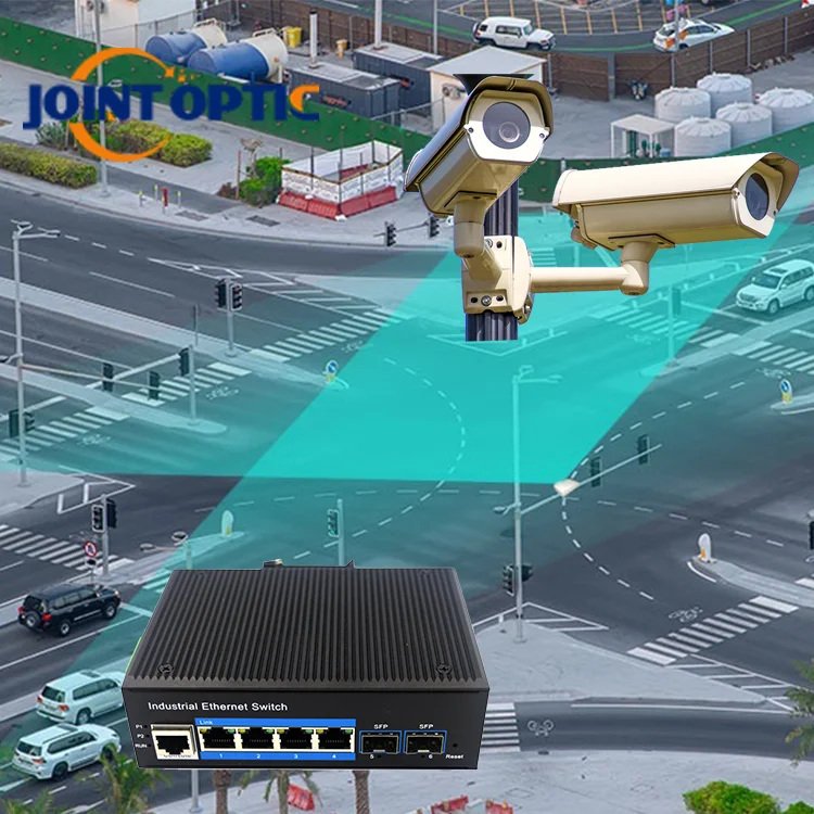 Poe Din Rail Managed Industrial Switch 4 Optical Port 10/100/1000m Base ...