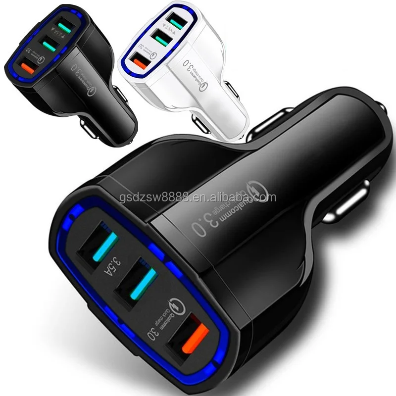 Universal 2a 3 Ports Usb Car Charger Auto Power Adapters For Ipad ...