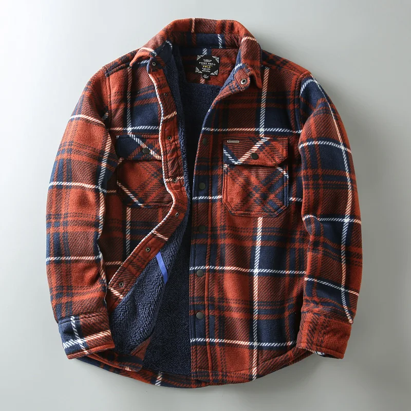 Quilted Lined Flannel Shirt Jacket,Plaid Button Up Flannel Jackets ...