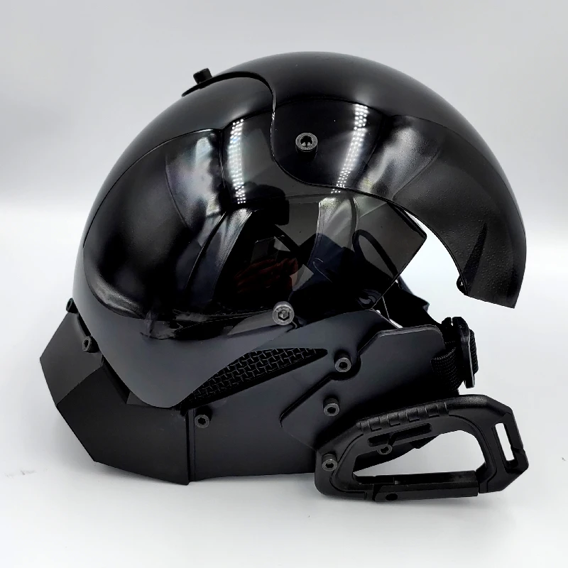 Black Cyberpunk Mask for Halloween Cosplay, Futuristic Techwear Helmet ...