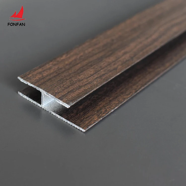 H-joint Cladding Profile - Aluminium Wood Effect Floor Trim
