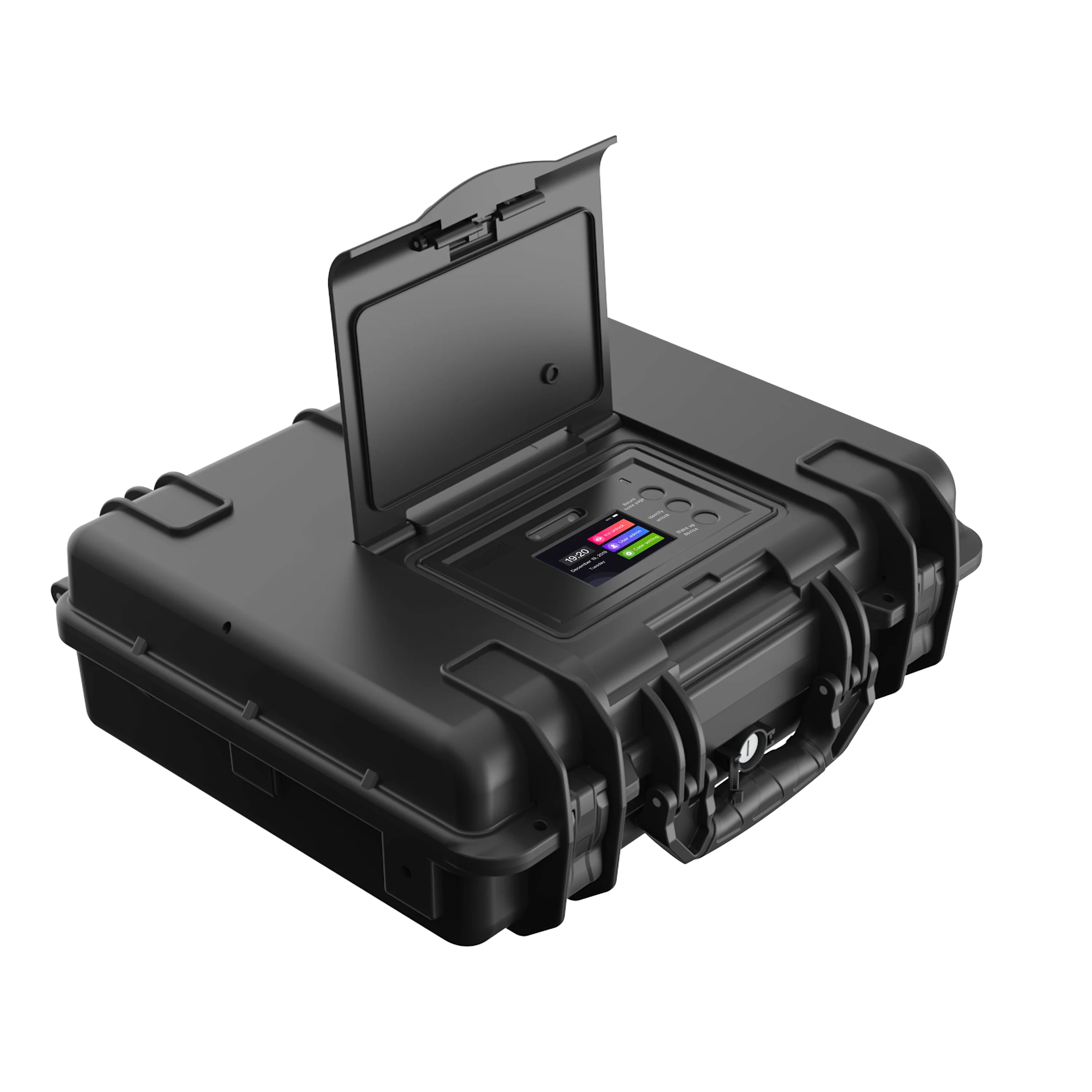 443414 Iris Fingerprint Safe Case Smart Safety Case Biometric Lockbox ...