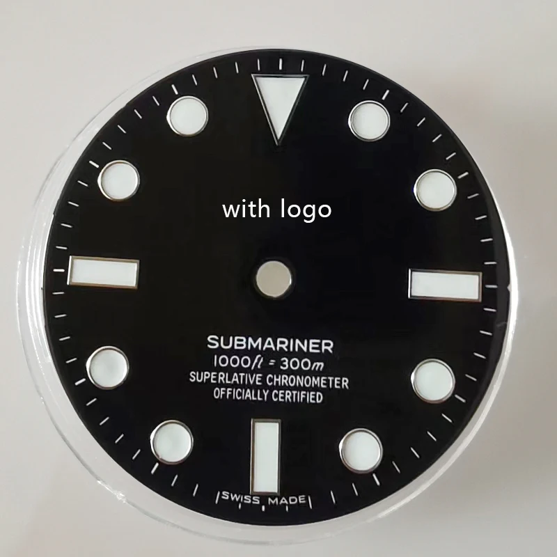 Blue Luminous 28mm SUB No Date Window Black Dial Watch