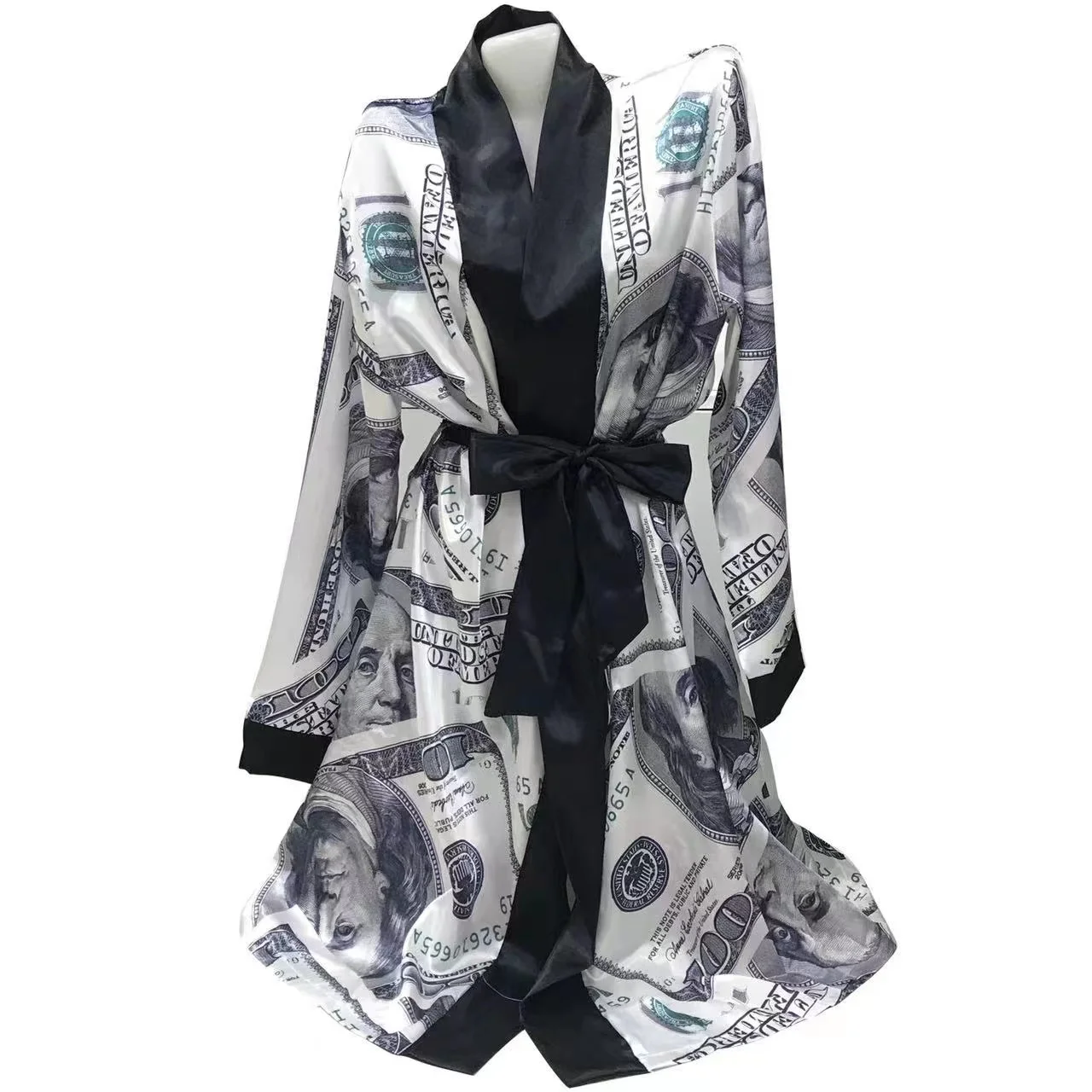 Silk Cartoon Sleepwear Night Gown Robe Pajama Money Zodiac Bath Robes ...