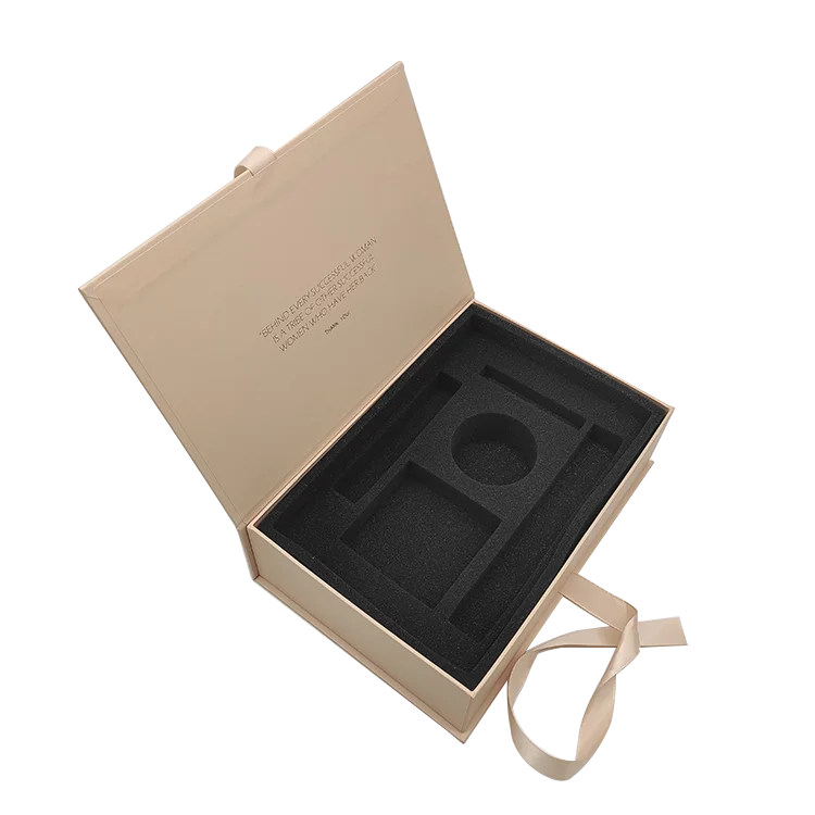 Custom White Luxury Cardboard Skin Care Cosmetics Makeup Magnetic Paper ...