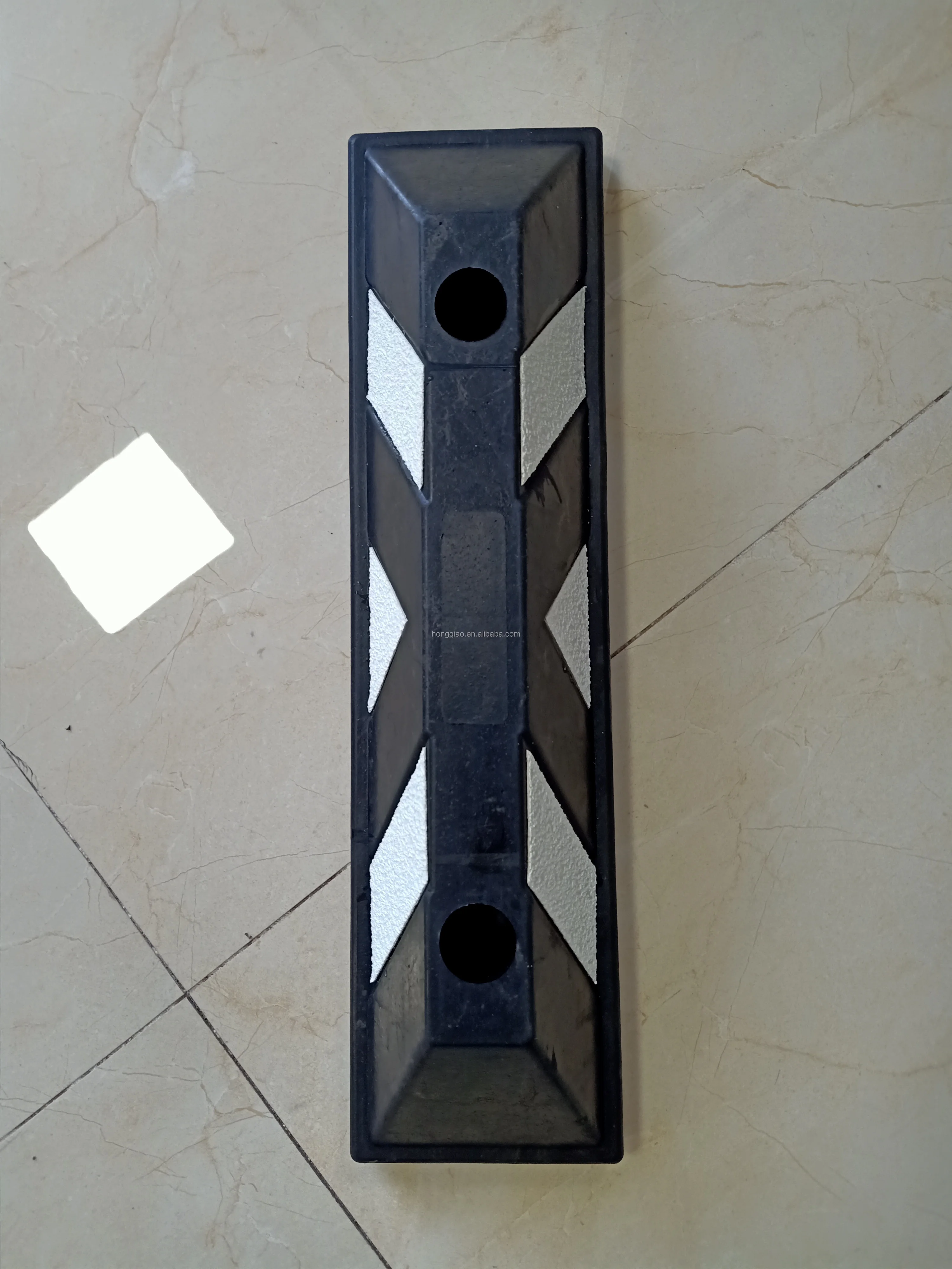 Yellow and Black Rubber Car Stops Wheel Stopper - Safe Parking