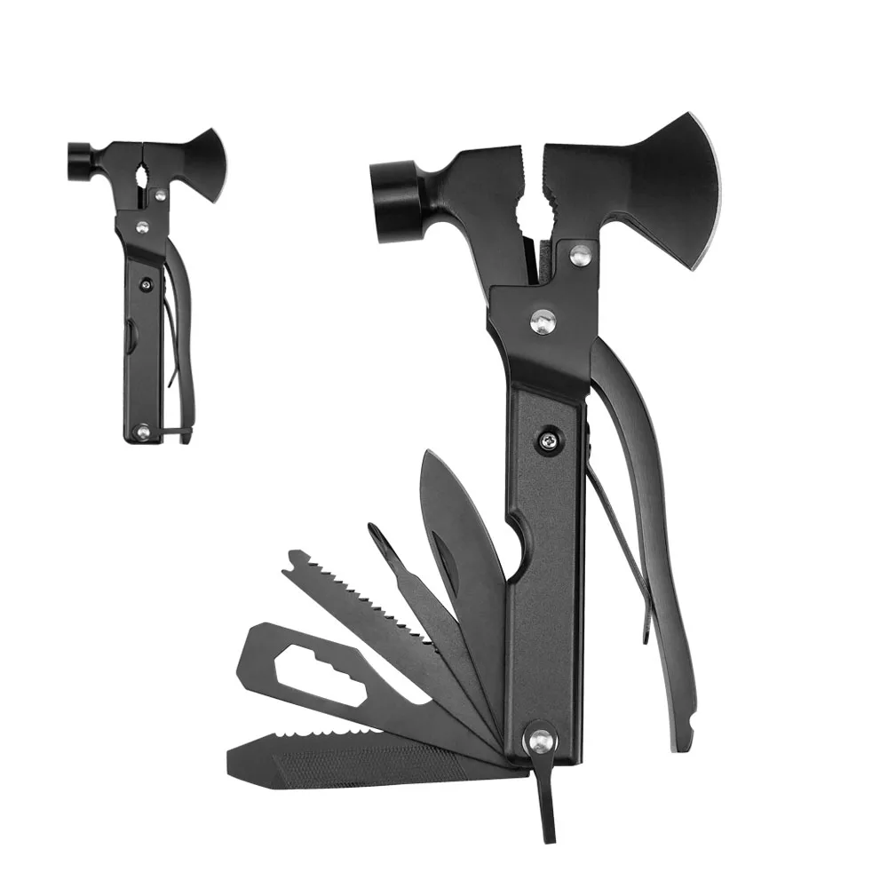 Multi Axe Tool 18 In 1 Camping Multitool Survival Emergency Hammer With ...