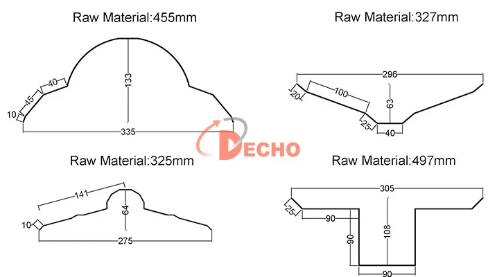 Galvanized Metal Roof Ridge Cap Roll Forming Machine Construction Steel ...