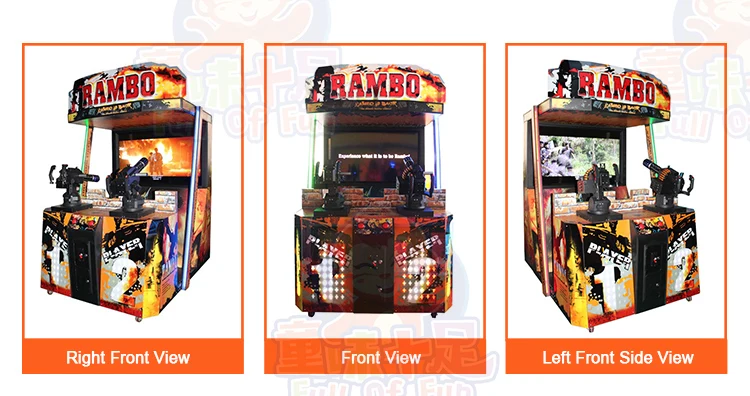 55 Inch LCD Rambo Shooting Games Simulator Coin Operated Machine for ...