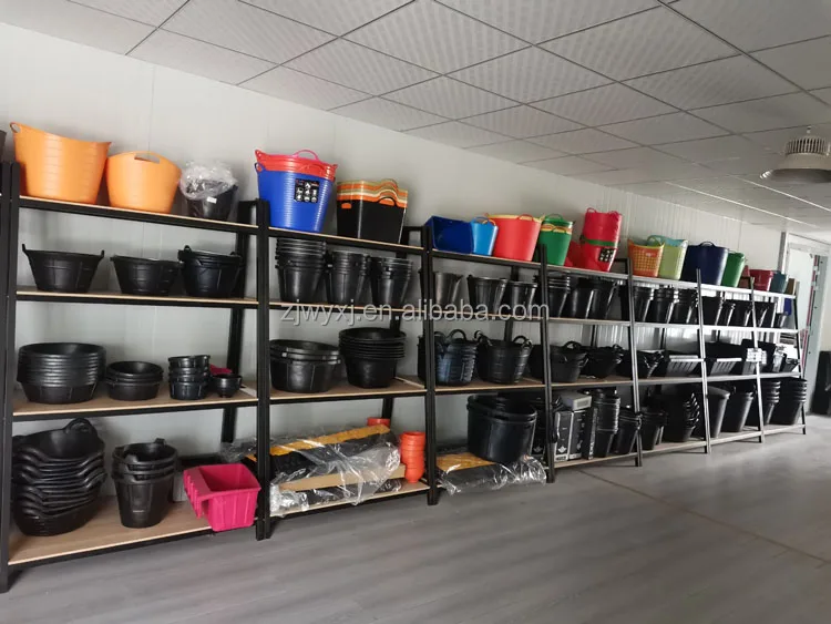 Economy Rubber Barrel - Durable 6L Cement Pail with Handle