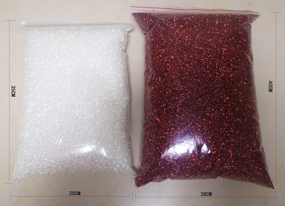 500g Red Color Soft Pp Straws Tube Beads Bingsu Beads For Slime Kit ...