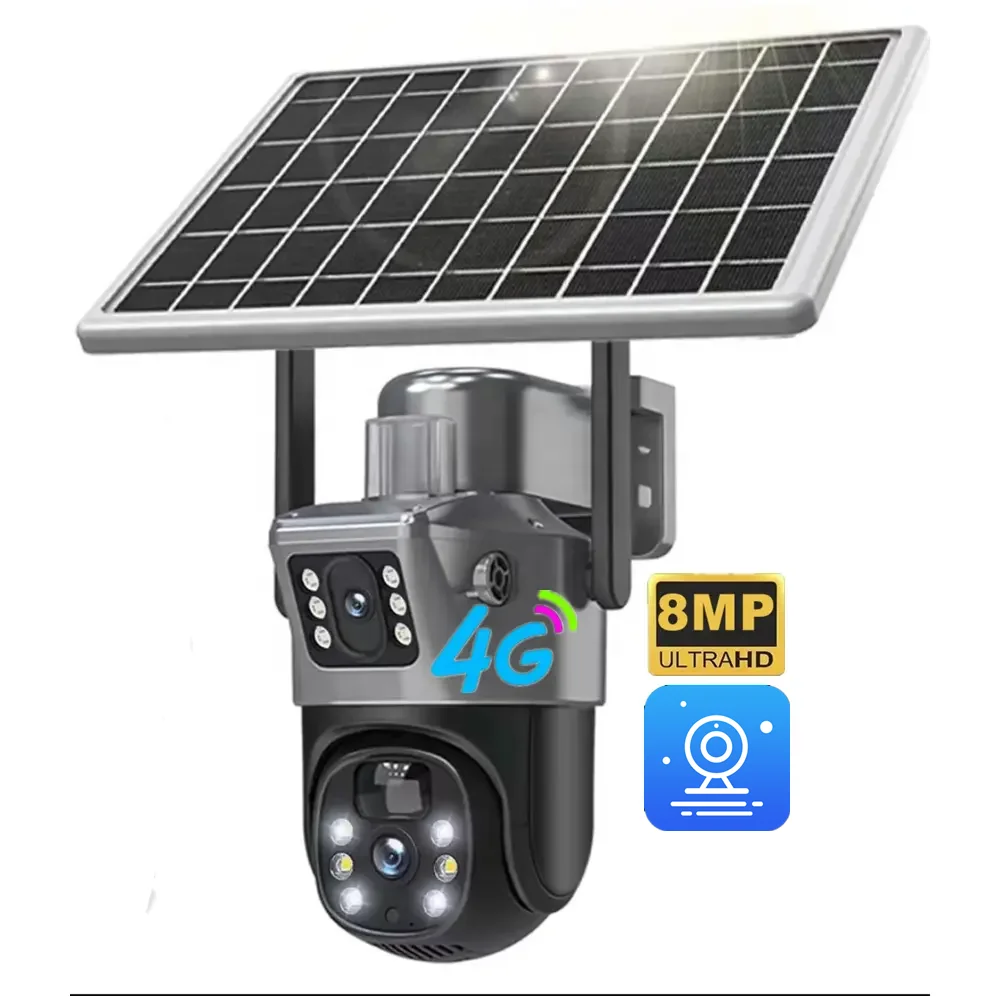 Eseecloud 4K 8MP WiFi Solar Outdoor 4G Sim Card Wireless Cameras ...