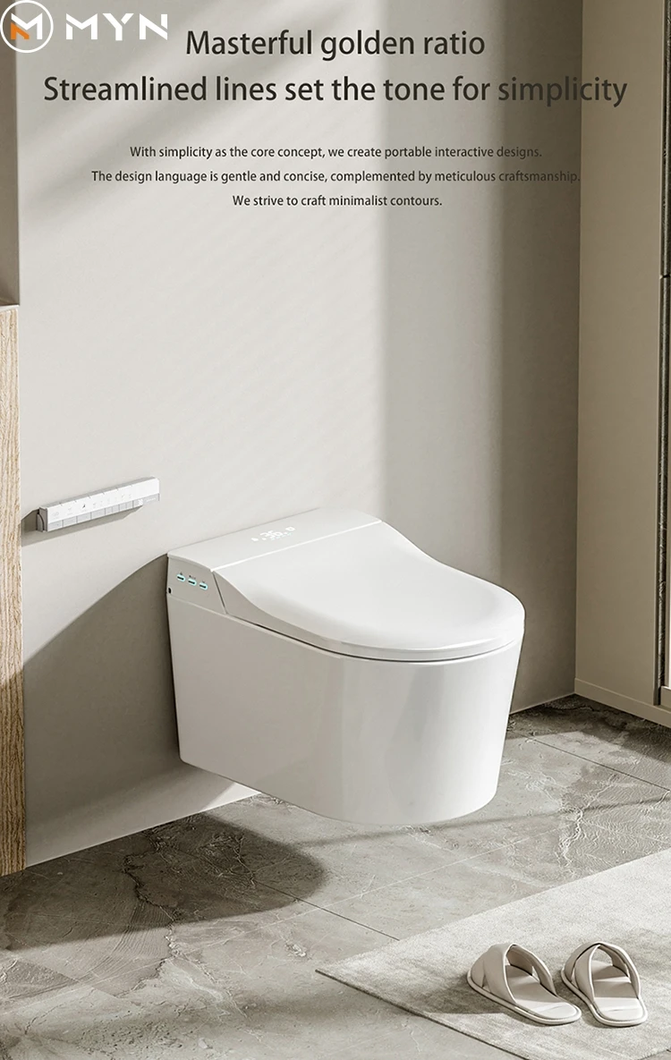 Smart Wall Hung Toilet - Concealed Tank & Automatic Operation