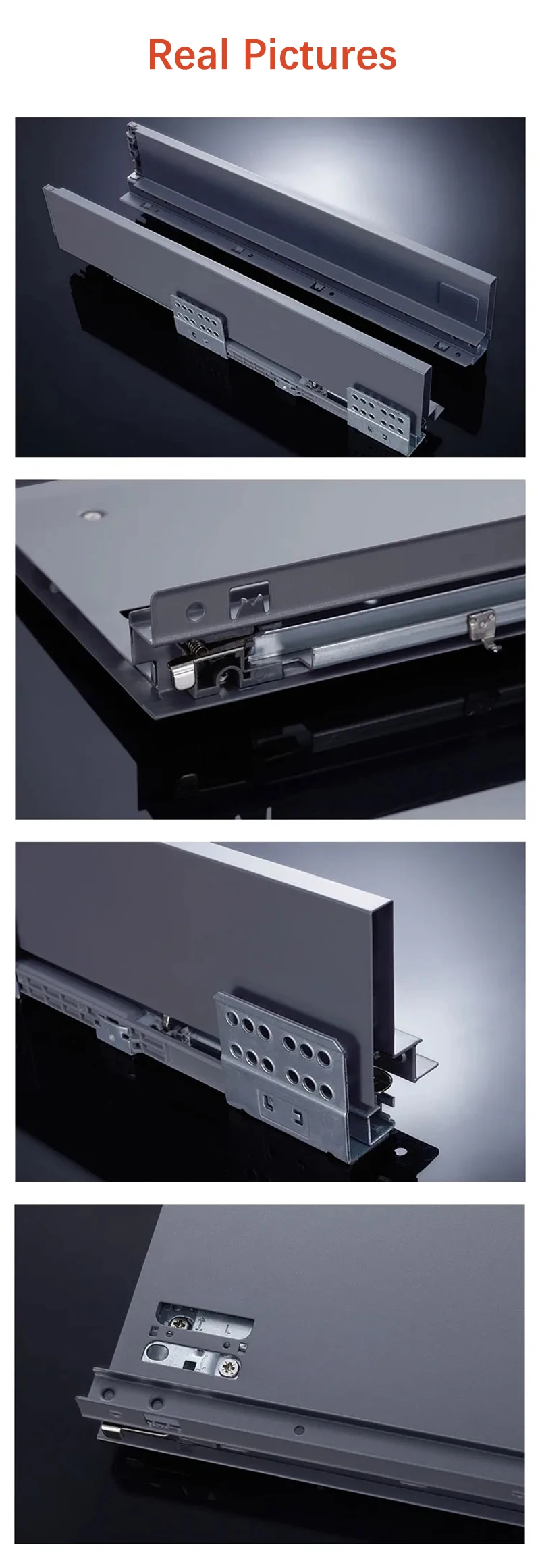 Wholesale Dtc Kitchen Cabinet Drawer Slide Soft Close Undermount Slim ...