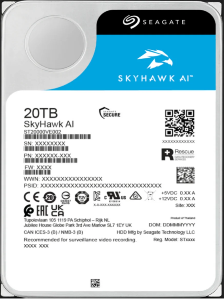 Seagate Skyhawk Ai 20tb 3.5 Inch Sata Hdd St20000ve002 - Buy ...