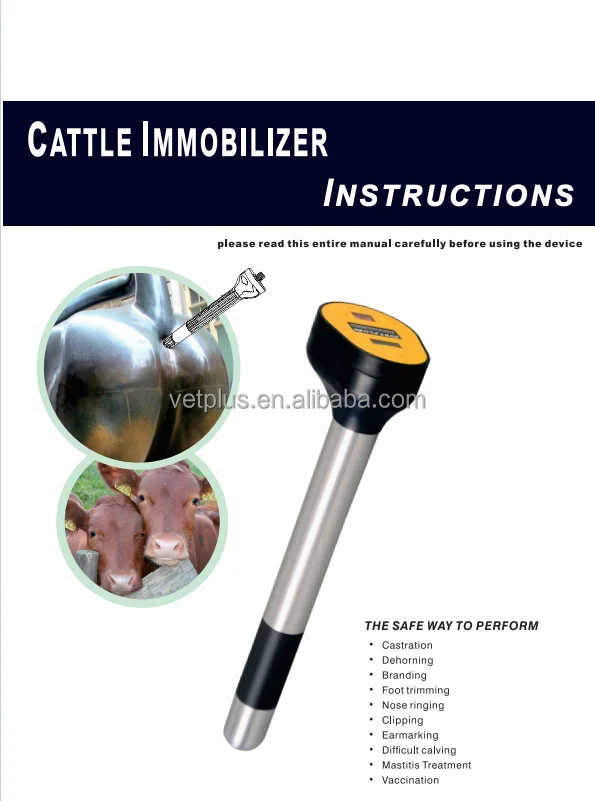 Electric Cattle Immobilizer - Reliable Livestock Restraint