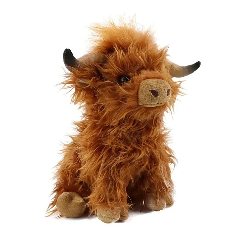 2024 Scottish Highland Cow Plush Cute Realistic Cow Stuffed Animals ...