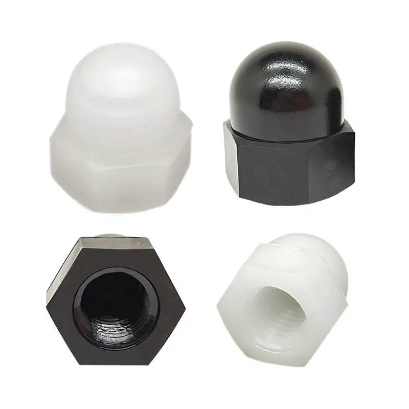 Din1587 M3 M4 M5 M6 M8 M10 Black Nylon Cap Nuts Decorative Cover Semicircle Plastic Acorn Hex ...