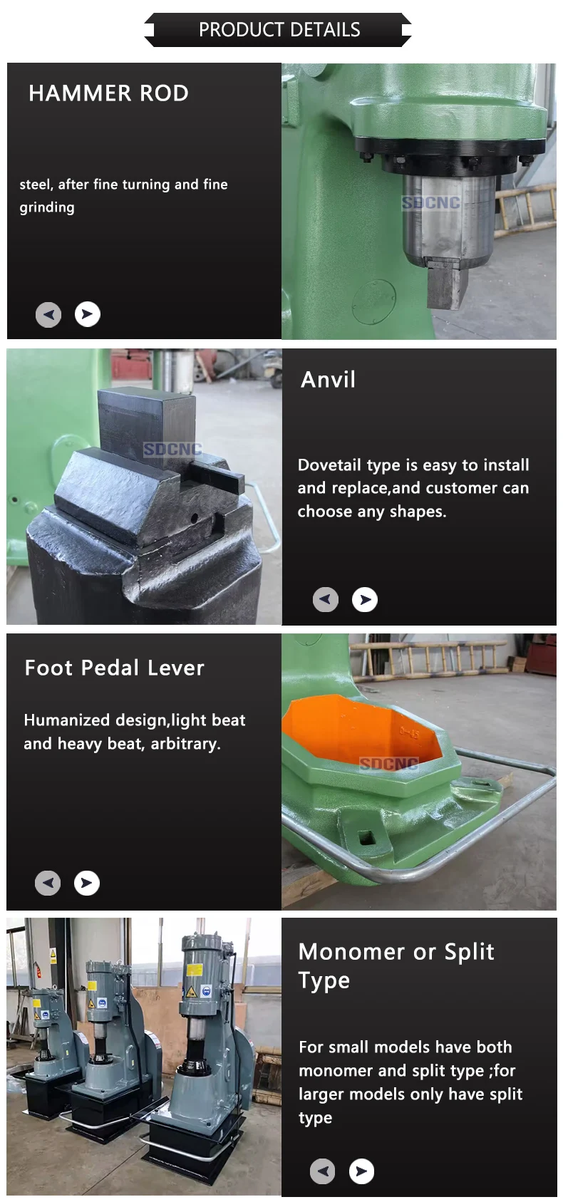 Pneumatic Forging Press Hammer Blacksmith Power Forging Hammer C41-100kg - Buy China Air Hammer ...