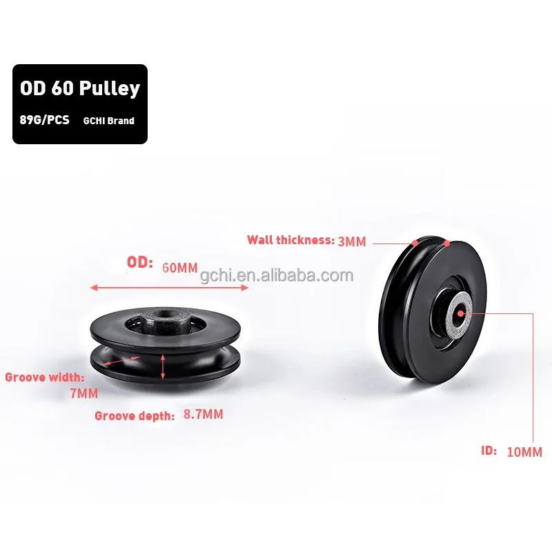 Round Plastic Pulley 2 INCH 50mm - High Quality for Fitness