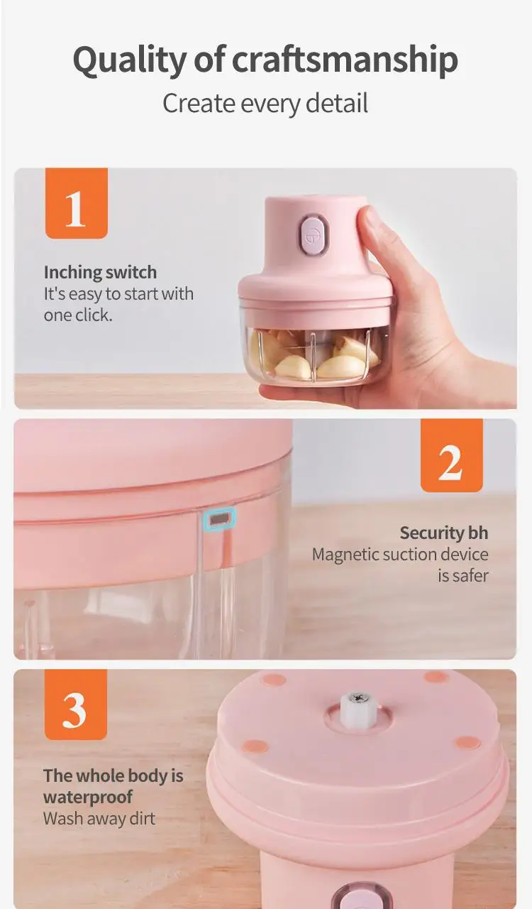 Mini Meat Grinder - Efficient and Safe Multi-Function Chopper