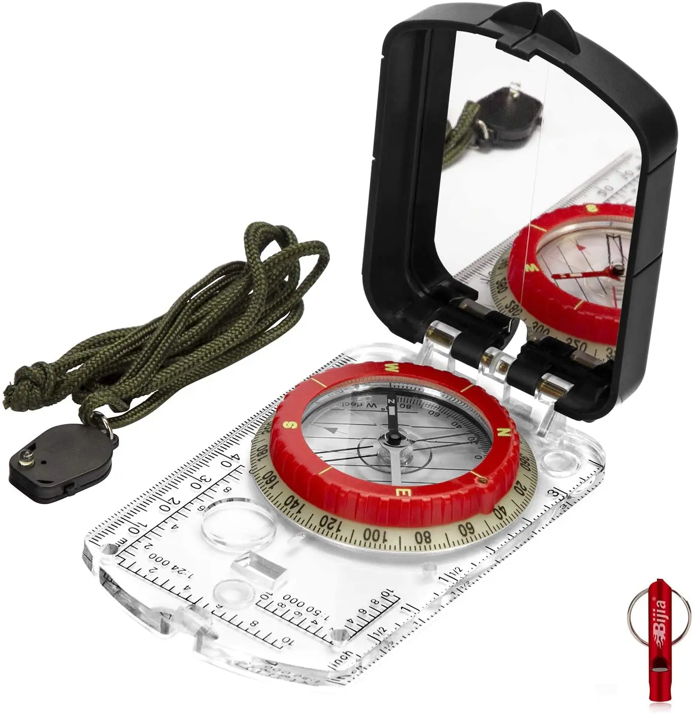 Orienteering Map Compass -sighting Mirror Compass With Adjustable ...