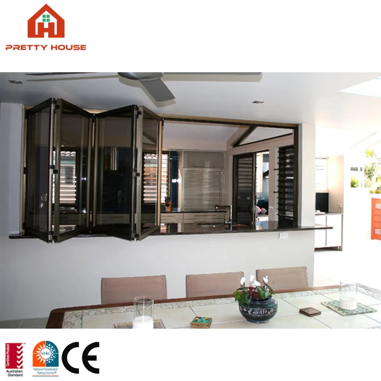 Aluminium Bi Folding Accordion Glass Windows - Durable & Stylish