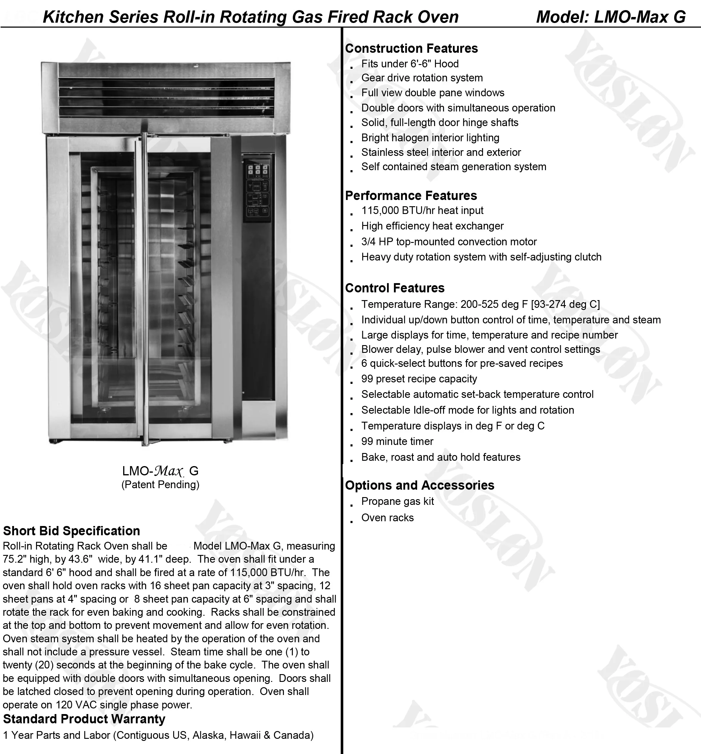 YOSLON 64 Trays Bakery Machine - Efficient Rotary Oven