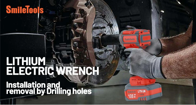 21v Rechargeable Cordless Electric Torque Impact Wrench 1/2 Inch With ...