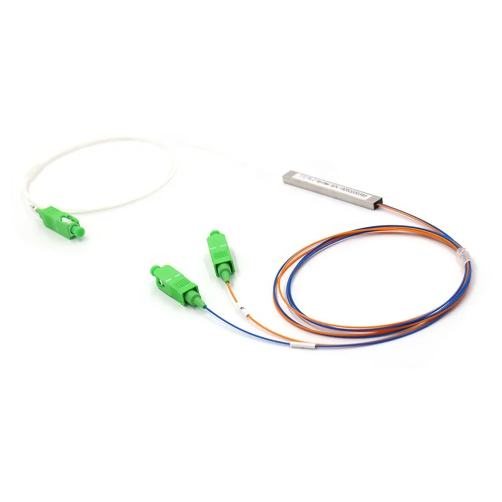 1*2 Fiber Optic Splitter 0.9mm Plc Single Mode With Sc Connector Mini ...