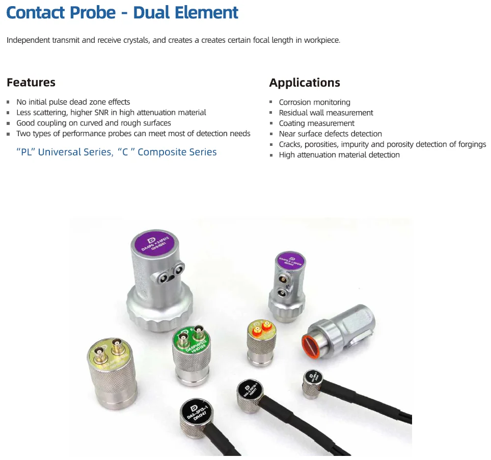 Guangzhou Doppler Ultrasonic Test Probe Dual Element Probe - Buy ...