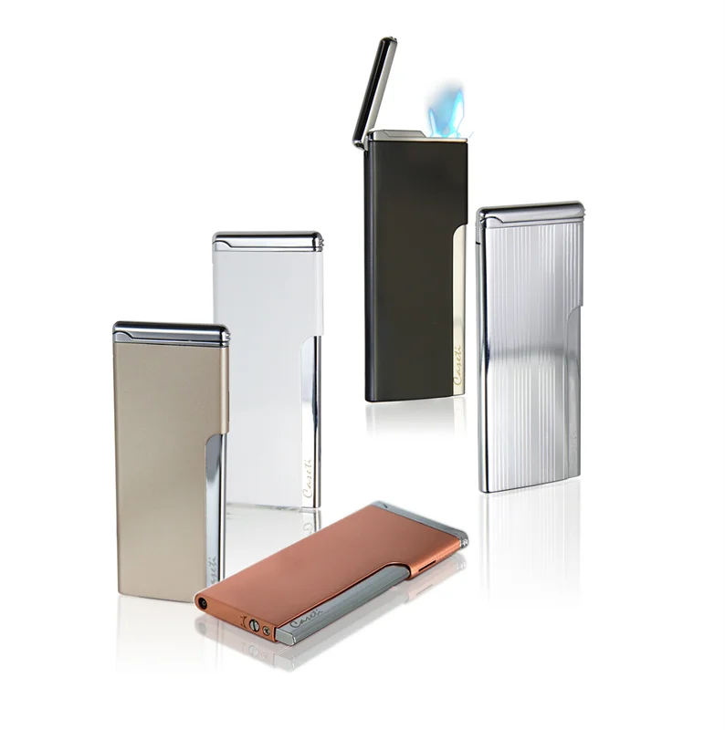 Ca453 Slim Size Brass Material New Flat Flame Lighter With Protection ...