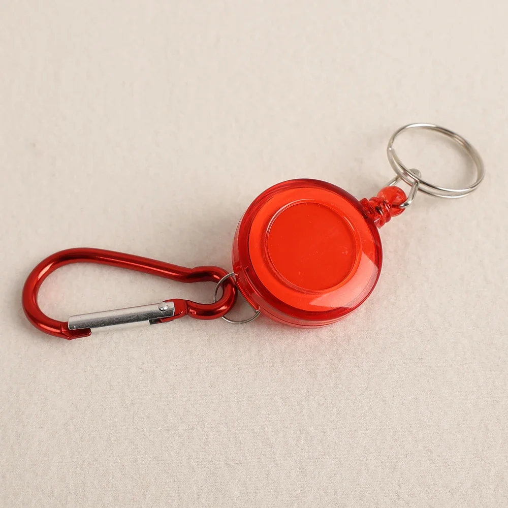 Retractable Steel Cord Pull Reel Keychains - Fashion & Utility