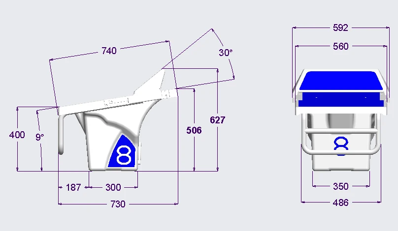 FINA Standard Starting Block for Swimming Pool - Non-slip