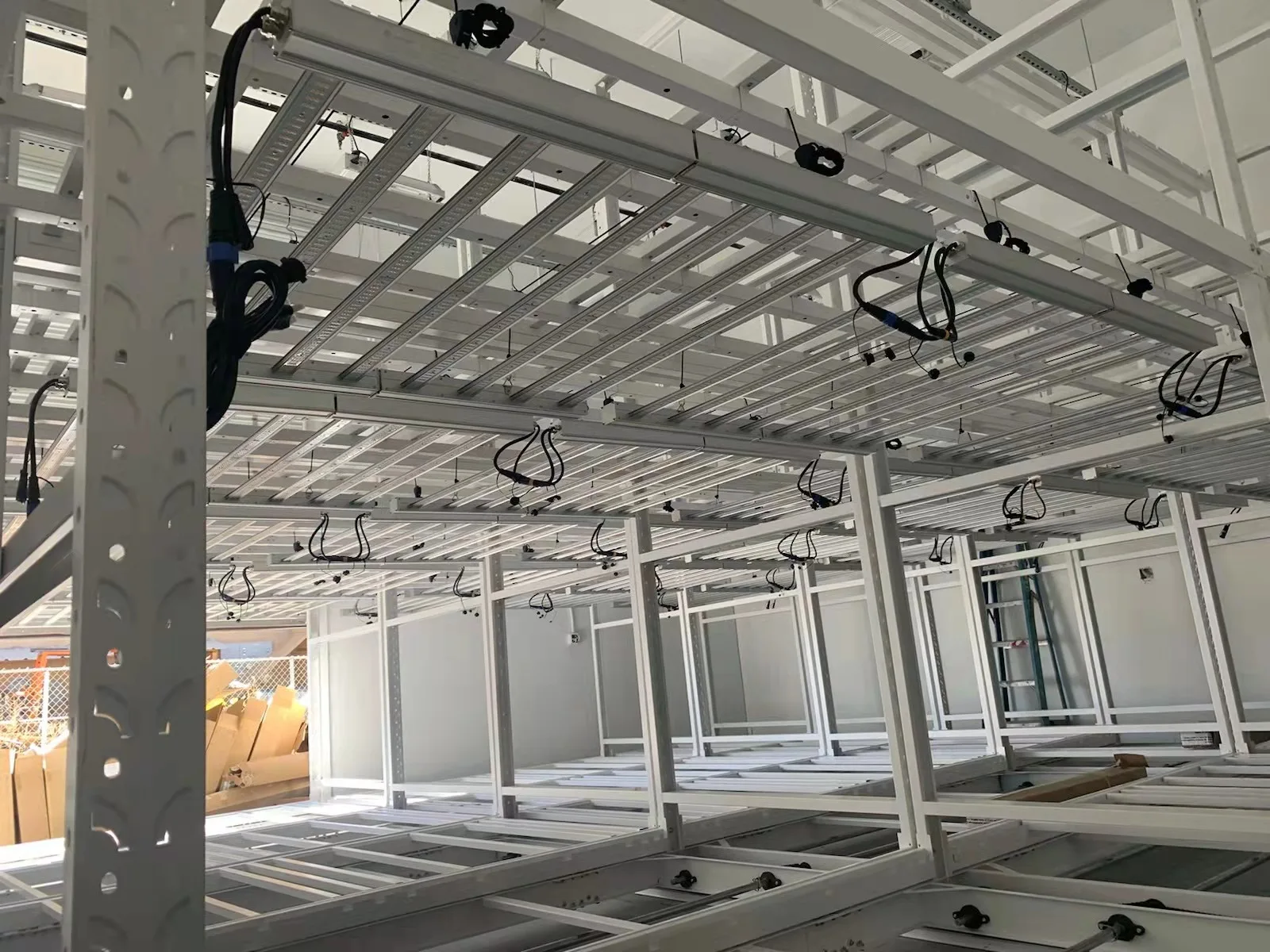 Vertical Farming 2 Layers Mobile Vertical Grow Rack Systems For Indoor ...