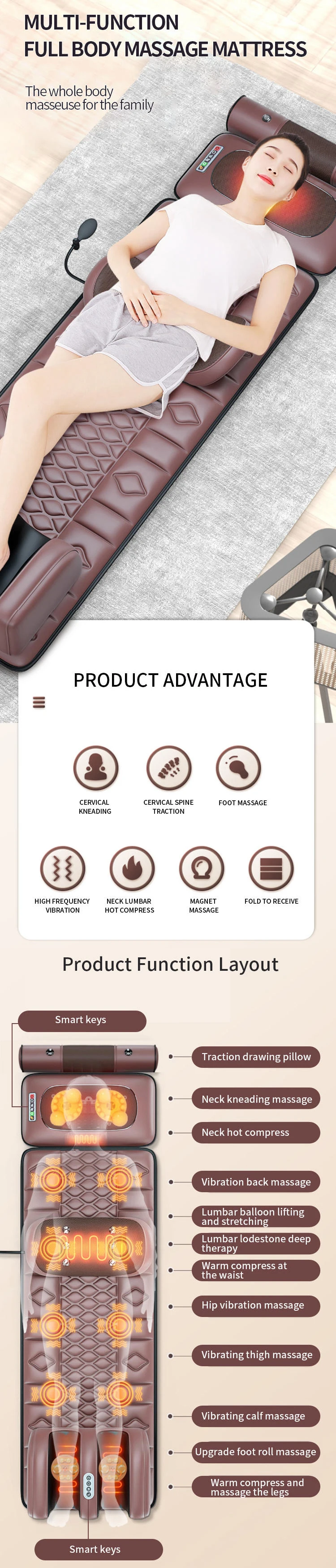 Meiyang Multi-Functional Kneading Air Compression Massage Mat